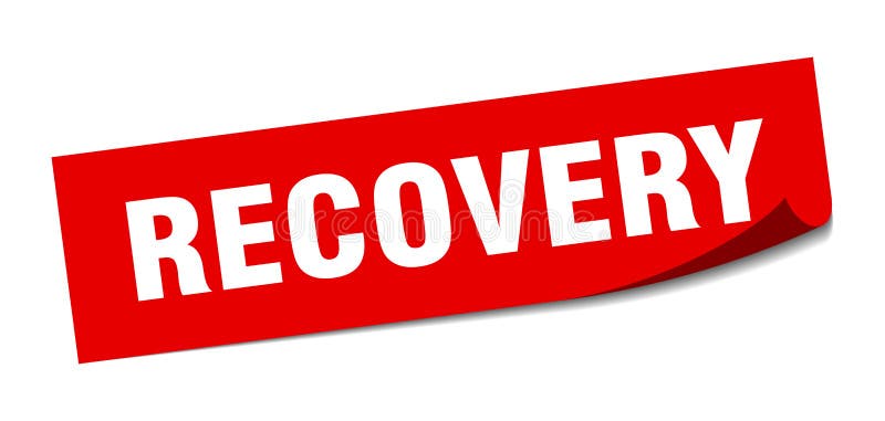 Recovery Sticker. Square Isolated Label Sign. Peeler Stock Vector ...