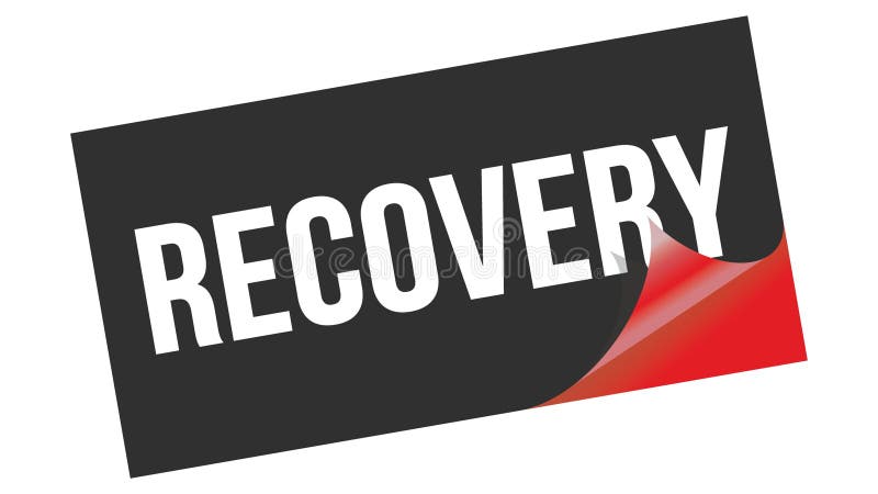 RECOVERY Text on Black Red Sticker Stamp Stock Illustration ...