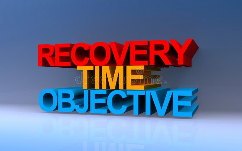 Recovery Time Objective on Blue Stock Illustration - Illustration of ...