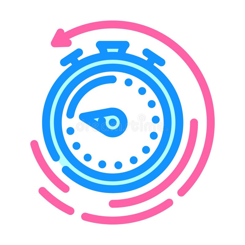 Recovery Timer Clock Wellness Color Icon Vector Illustration Stock ...