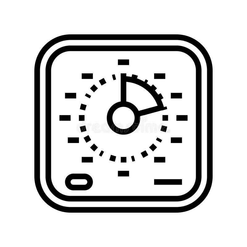 Recovery Timer Clock Wellness Line Icon Vector Illustration Stock ...