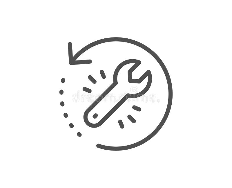 Recovery Tool Line Icon. Backup Data Sign. Restore Information. Vector ...