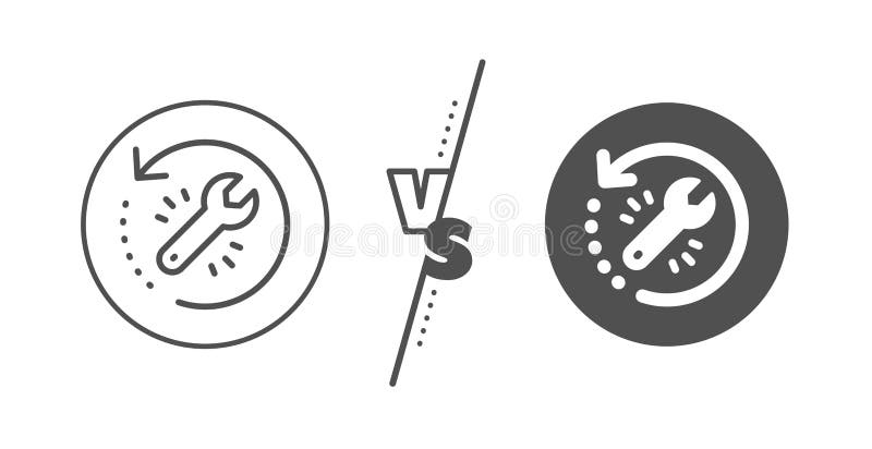 Recovery Tool Line Icon. Backup Data Sign. Restore Information. Vector ...