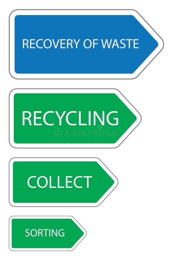 Recovery of waste stock illustration. Illustration of collect - 39608160