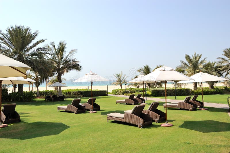 Outdoor Recreation Area of the SPA Center Stock Image - Image of deck ...