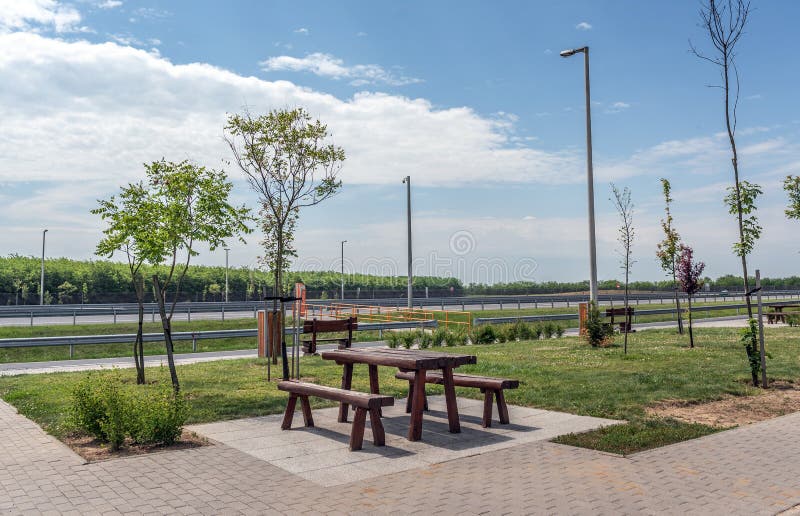 Recreation Area on the Highway. Stock Image - Image of oregon, area ...