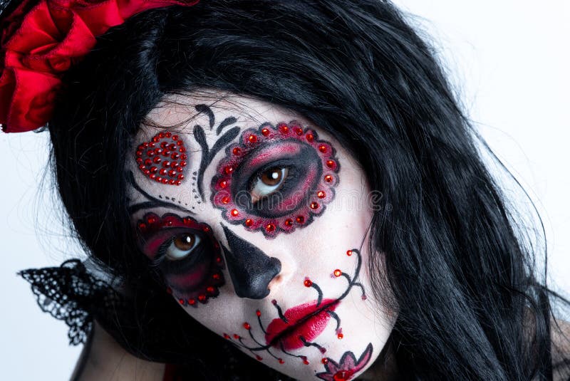 Recreation of the Mexican Day of the Dead Stock Photo - Image of paint ...