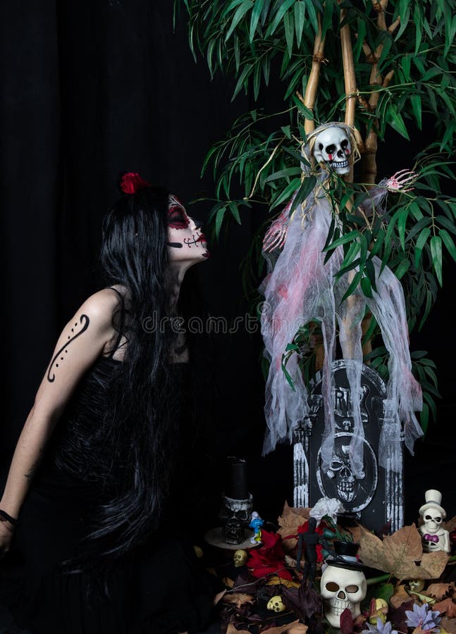 Recreation of the Mexican Day of the Dead Stock Photo - Image of ...