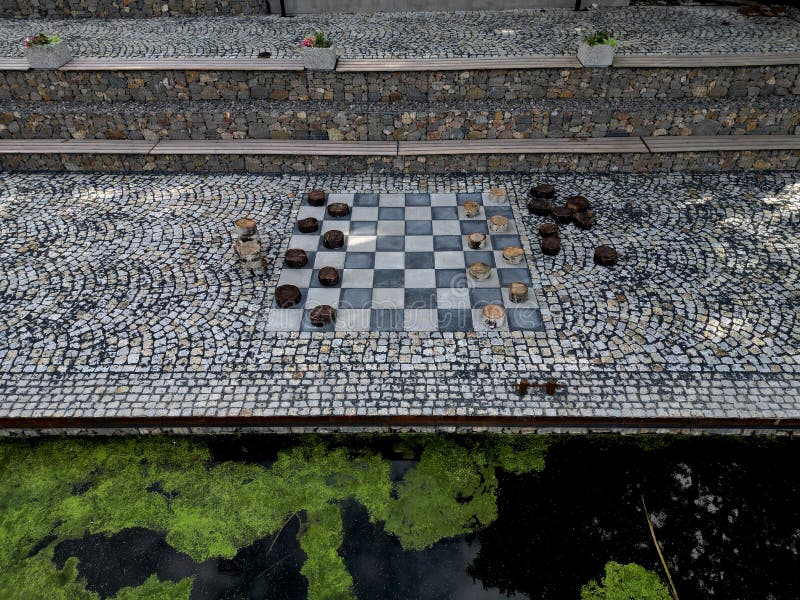 Recreation Terrace in the Park on the Waterfront. the Tiles in the ...
