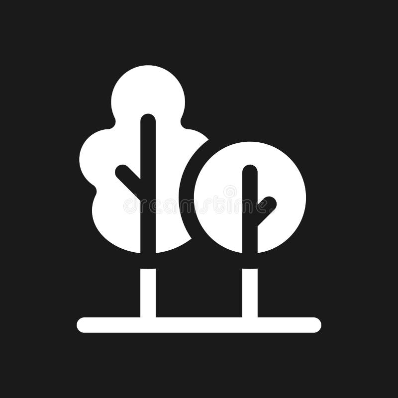 Recreational Area and Park Dark Mode Glyph Ui Icon Stock Vector ...