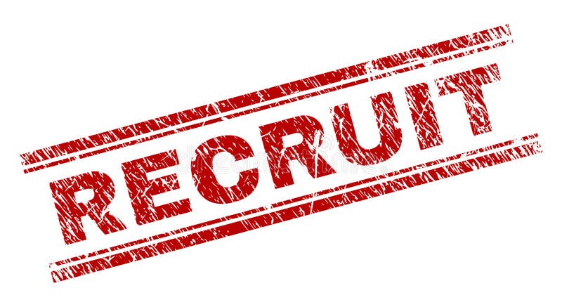 Scratched Textured RECRUIT Stamp Seal Stock Vector - Illustration of ...