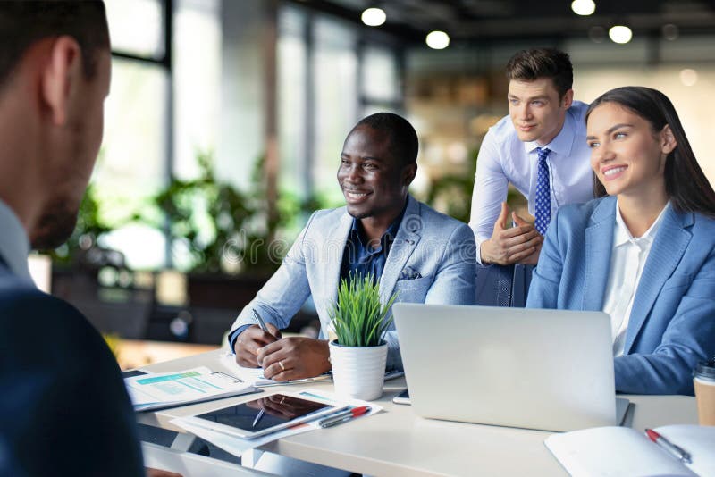 Recruiter Checking the Candidate during Job Interview Stock Photo ...