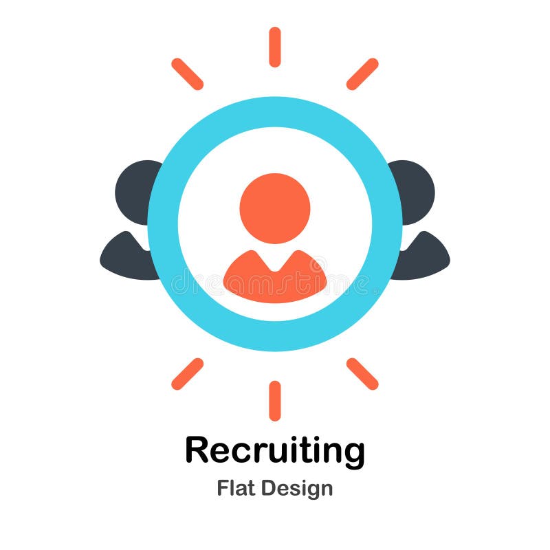 Recruiting Flat Illustration Stock Vector - Illustration of team ...