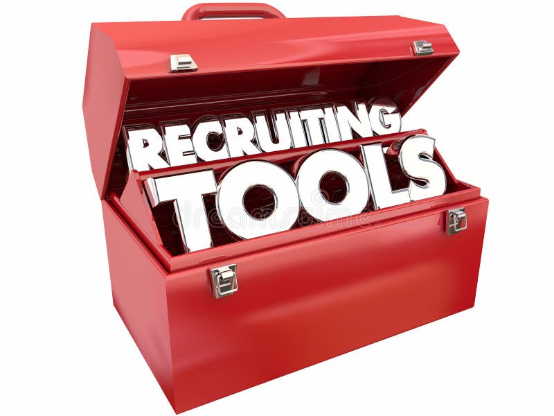 Recruiting Tools Resources Toolbox Stock Illustration - Illustration of ...