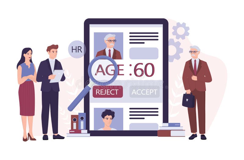 Ageism Vector Illustration Stock Illustrations 238 Ageism Vector