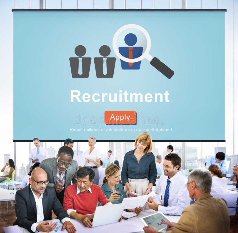 Recruitment Apply Homepage Human Resources Concept Stock Image - Image ...
