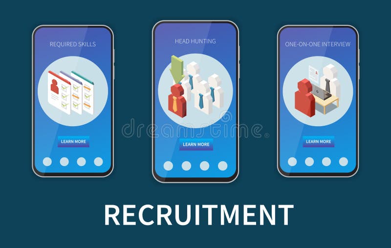 Recruitment Banners Set stock vector. Illustration of background ...