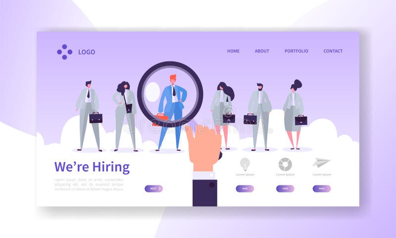 Recruitment Best Candidate Concept Landing Page Stock Vector ... Recruitment Best Candidate Concept Landing Page Stock Vector ...