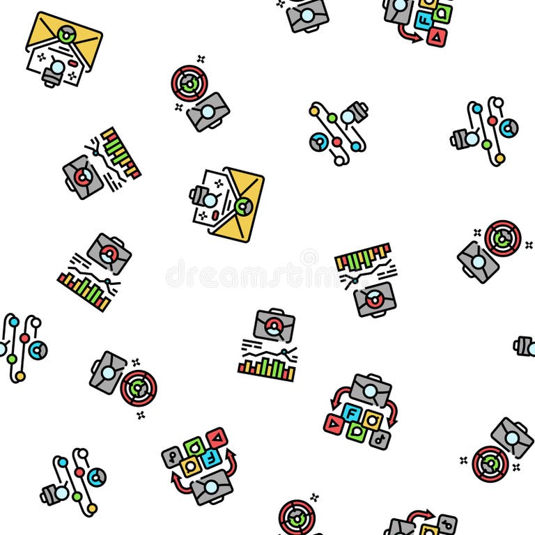 Recruitment Business Work Job Seamless Pattern Vector Stock Vector ...