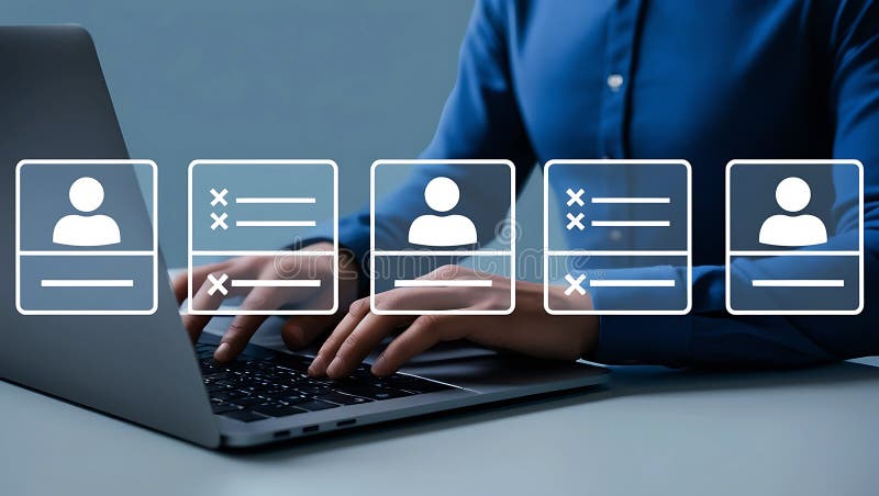 Recruitment and Candidate Selection Concept with Businessman Using ...