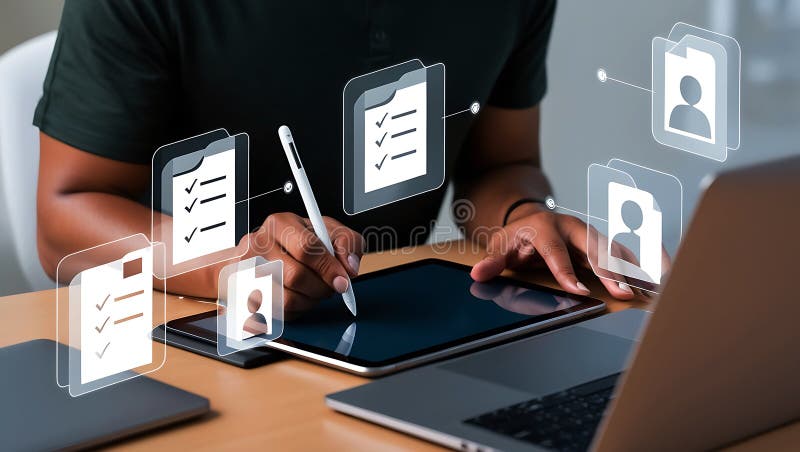 Recruitment and Candidate Selection Concept with Businessman Using ...