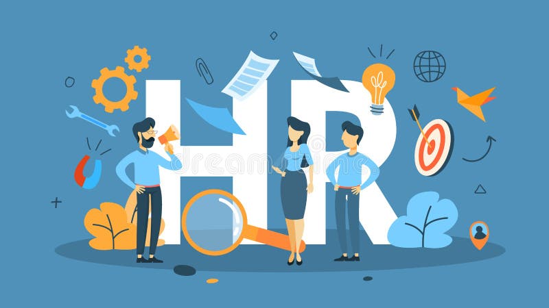 Human Resources Concept Illustration Stock Vector - Illustration of ...