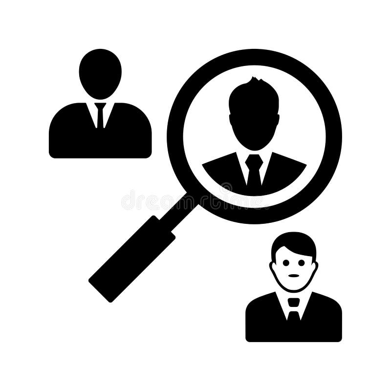 Recruitment, Employee Find Icon Stock Vector - Illustration of ...