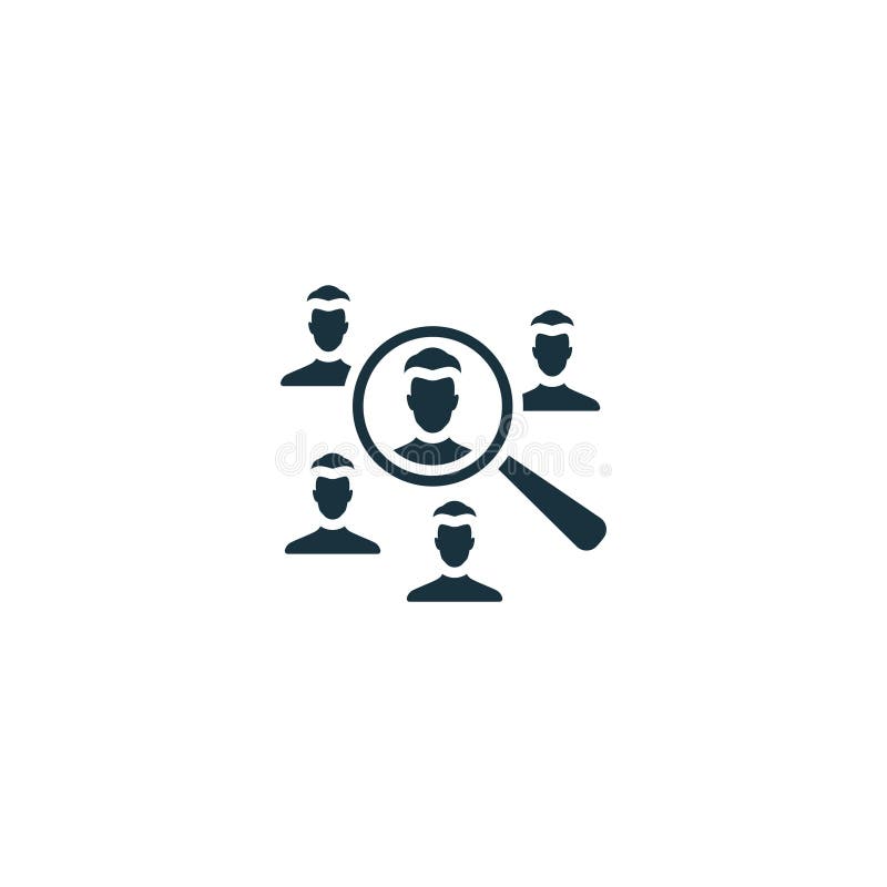 Recruitment Icon. Monochrome Simple Virtual Assistant Icon for ...