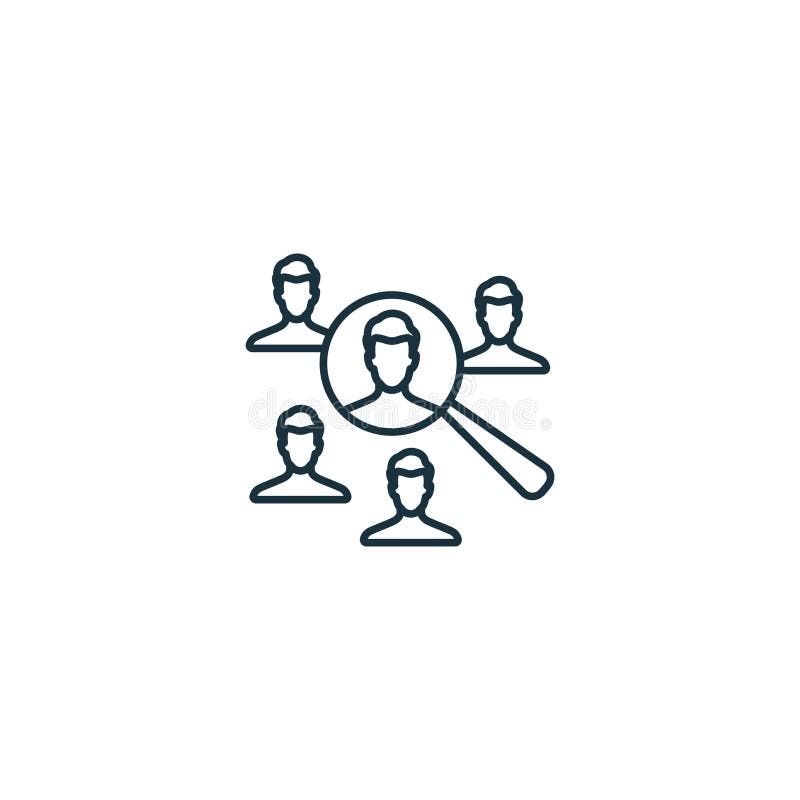 Recruitment Icon. Monochrome Simple Virtual Assistant Icon for ...