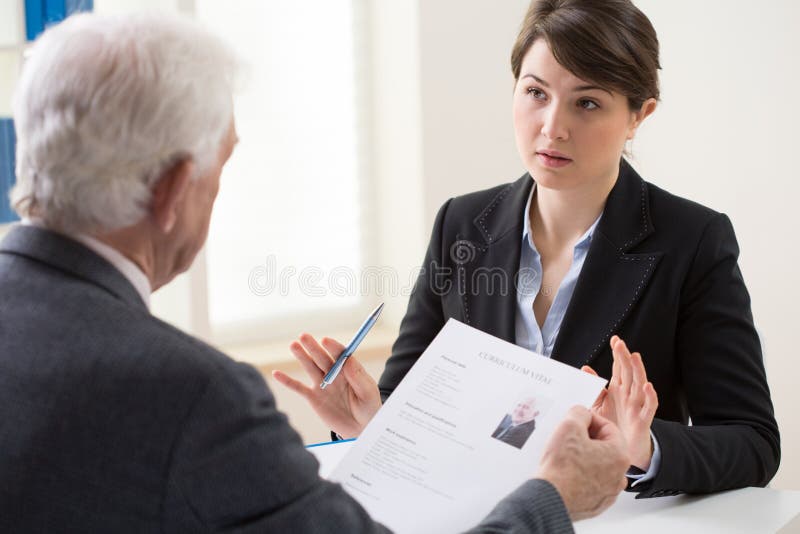 Recruitment meeting stock image. Image of conversation - 49661709