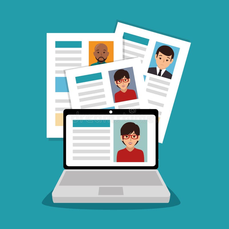 Recruitment Process Concept Icon Stock Illustration - Illustration of ...