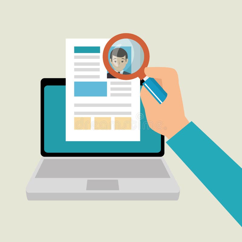 Recruitment Process Concept Icon Stock Illustration - Illustration of ...