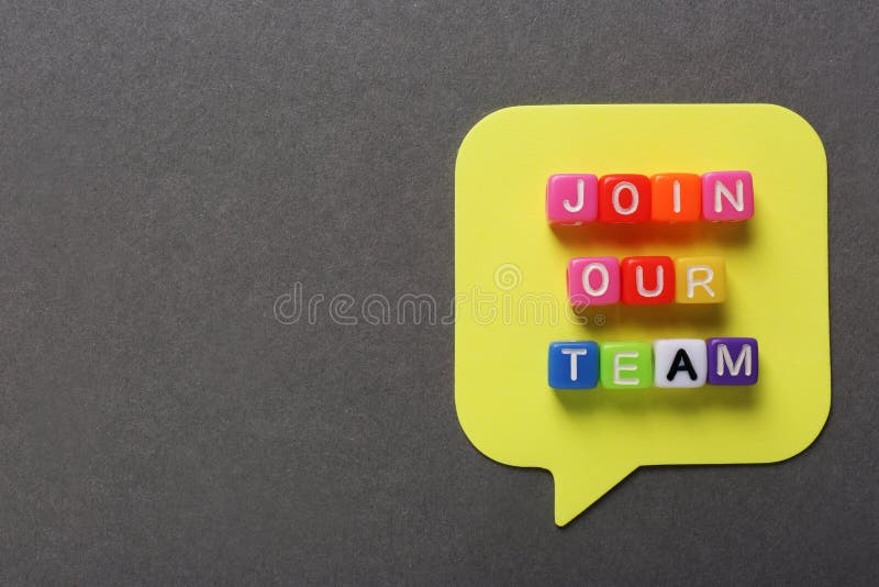 Recruitment Process Concept. Phrase Join Our Team Made of Colorful ...