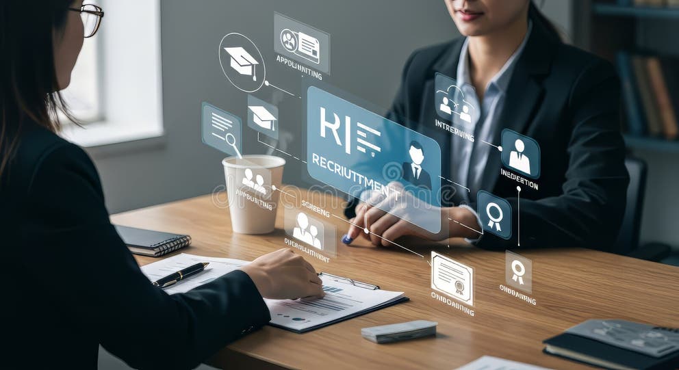 Recruitment Process with Hr Professionals Interviewing Candidate Using ...