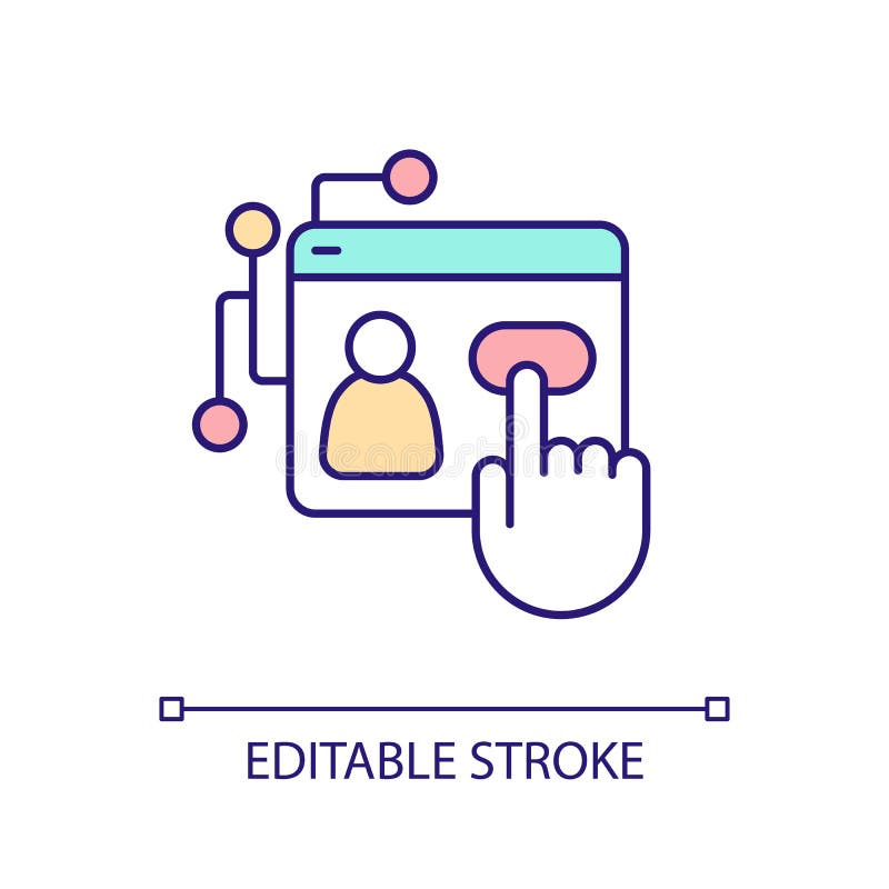 Recruitment Technology Ecosystem RGB Color Icon Stock Vector ...