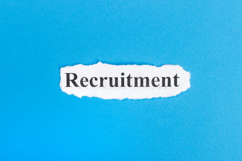 RECRUITMENT Text on Paper. Word RECRUITMENT on Torn Paper Stock Image ...