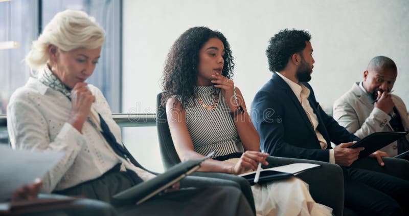 Recruitment, Thinking and Business Woman in Office for Work Opportunity ...