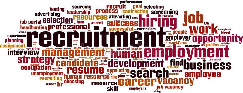 Recruitment word cloud stock vector. Illustration of business - 176165930