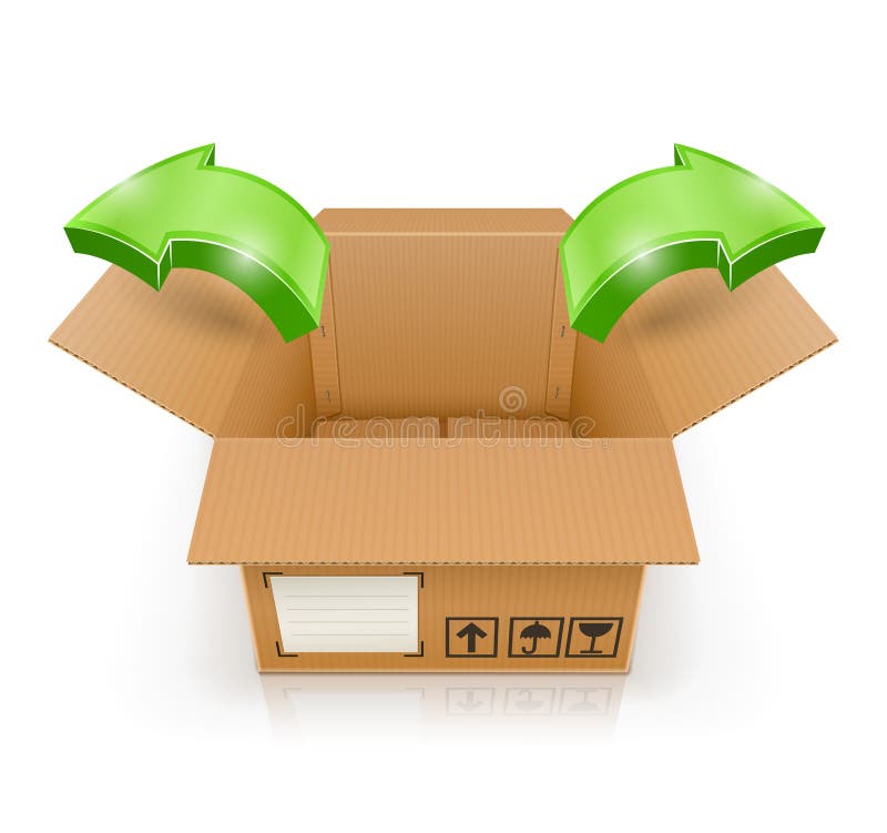 Rectángulo Abierto Con La Flecha Afuera Ilustración del Vector ...