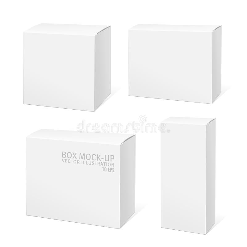 Rectángulo Blanco Realista Del Conjunto Ilustración del Vector ...