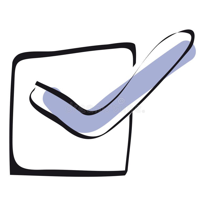 Rectángulo de verificación stock de ilustración. Ilustración de éxito ...