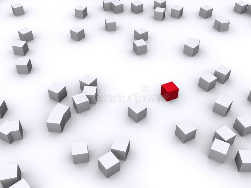 Rectángulo rojo stock de ilustración. Ilustración de bloques - 5222629