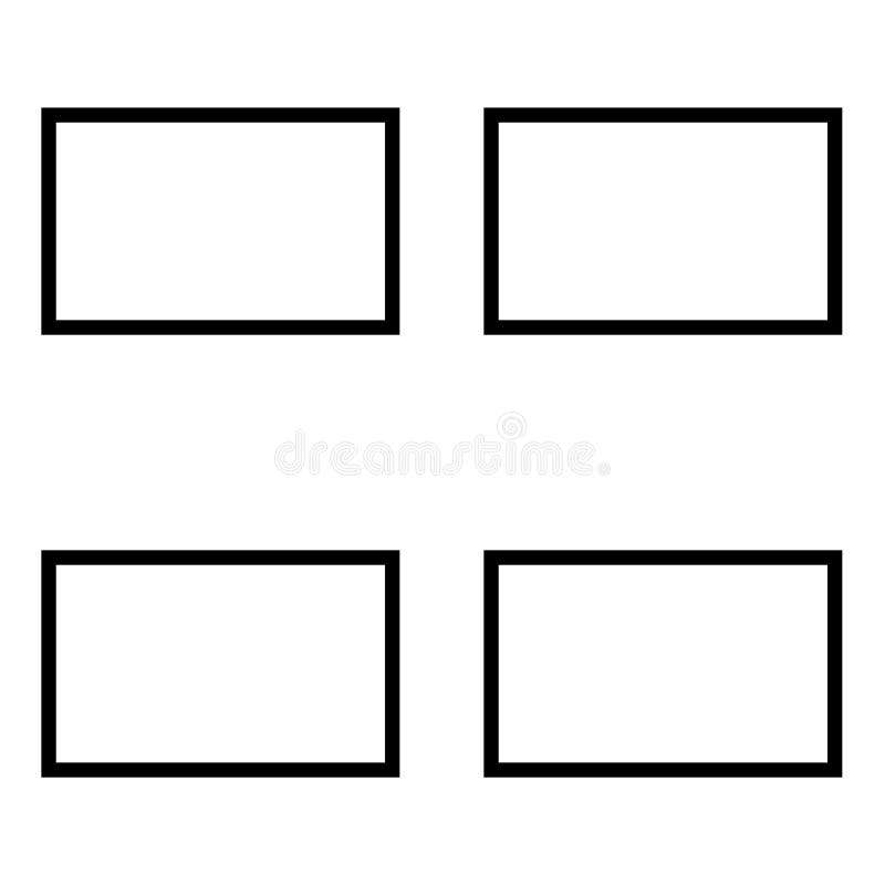 Rectángulos Horizontales Del Negro Del Esquema Ilustración del Vector ...