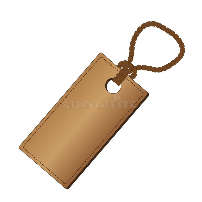 Rectangel brown tag stock vector. Illustration of labeling - 70632889