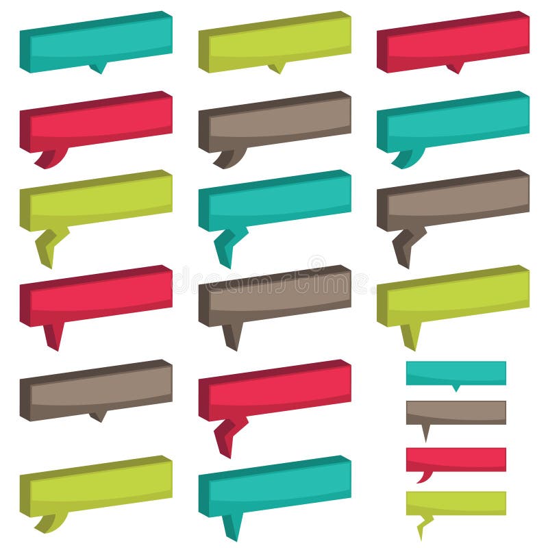 Rectangle 3d tabs stock vector. Illustration of colourful - 15110971