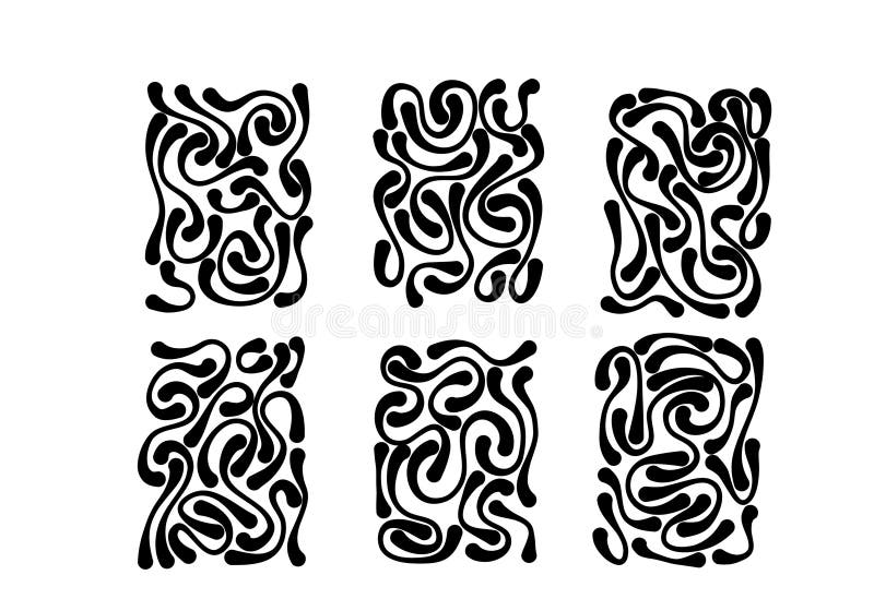 Rectangle with Abstract Stoke Lines. Vector Illustration Stock Vector ...