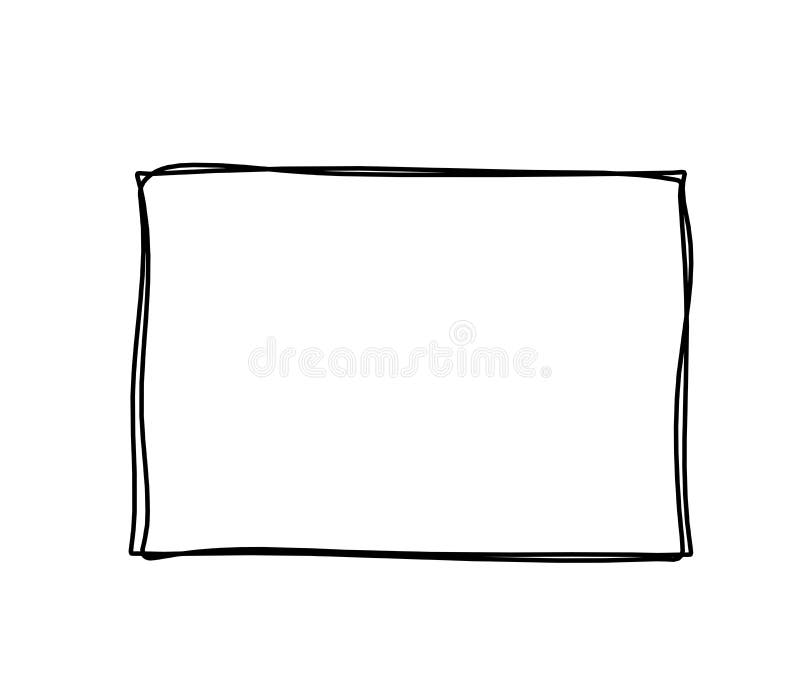 Rectangle Abstrait En Tant Que Trait De Trait Sur Blanc Illustration de ...