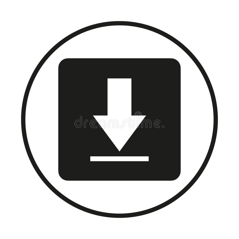 A Rectangle with an Arrow Pointing Down, a Graphic Symbol Similar To a ...