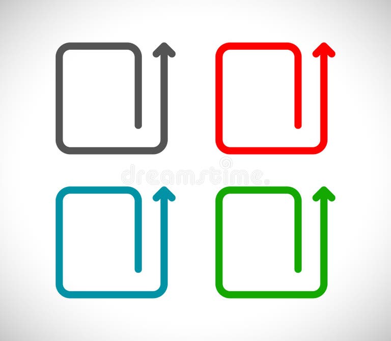 Rectangle arrow set stock vector. Illustration of cursor - 200996718