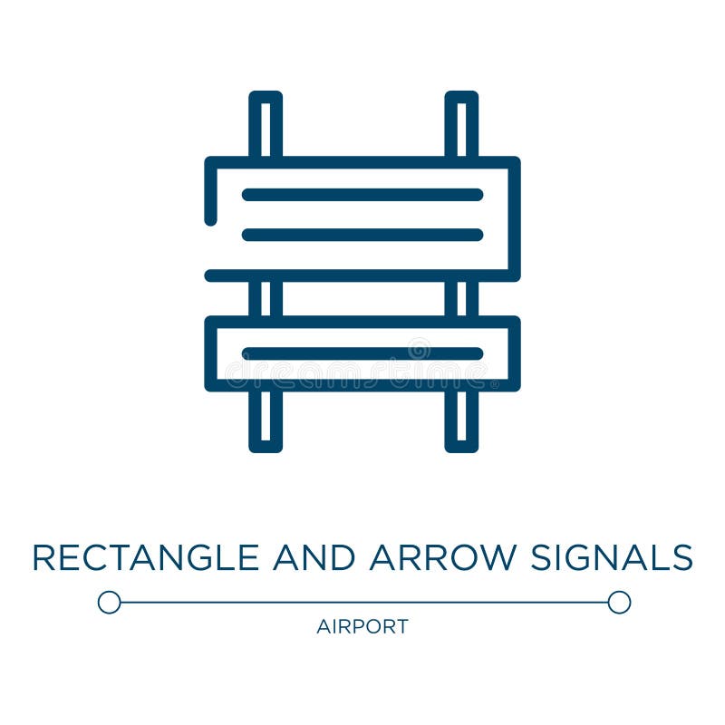 Rectangle and Arrow Signals Icon. Linear Vector Illustration from ...